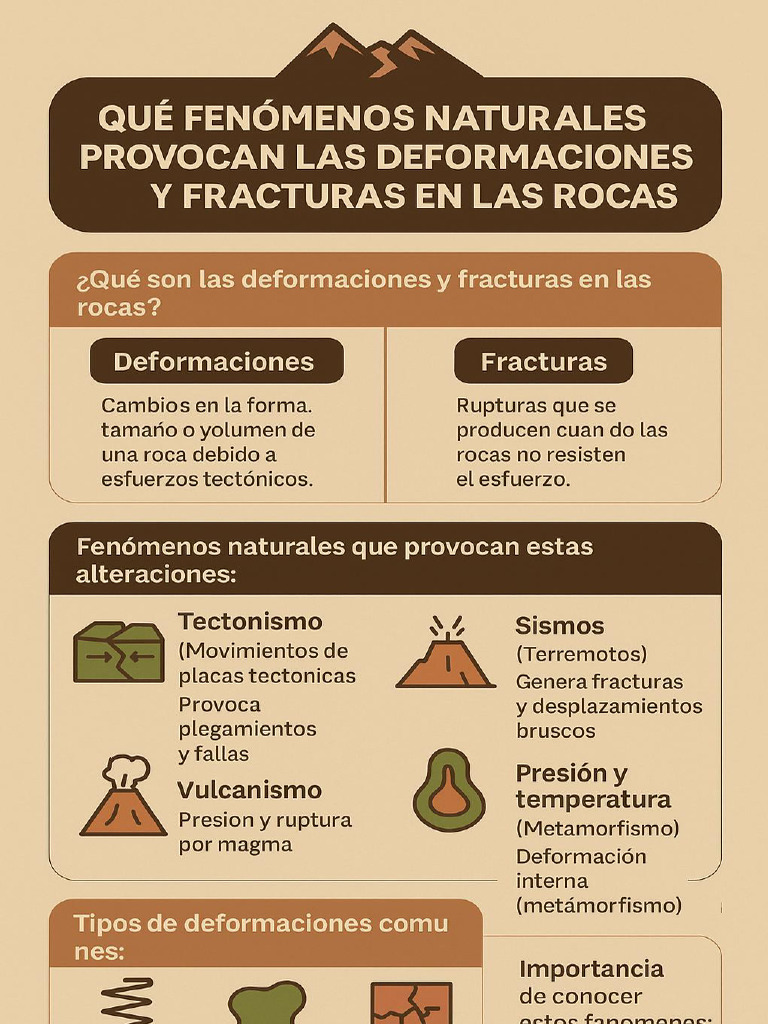 Infografia Deformaciones Fracturas Rocas | PDF