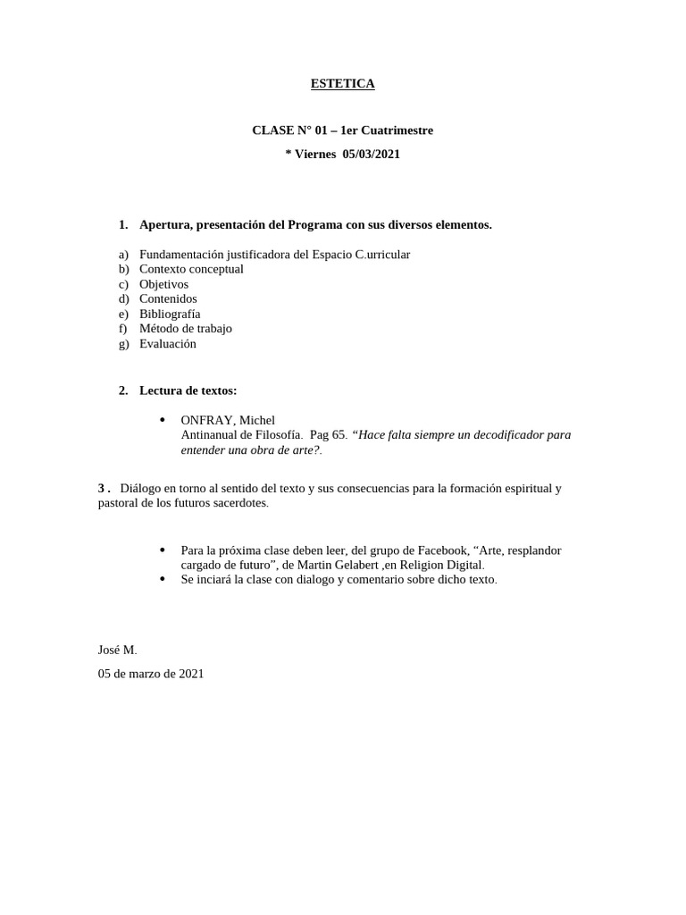Clase 1 - 1C | PDF