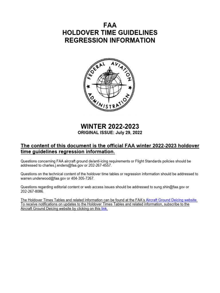 FAA 2022-23 Regression Information | PDF | Snow | Precipitation
