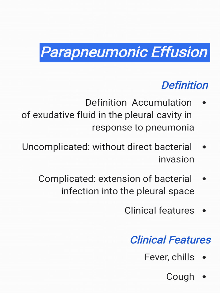 Parapneumonic Effusions PDF | PDF