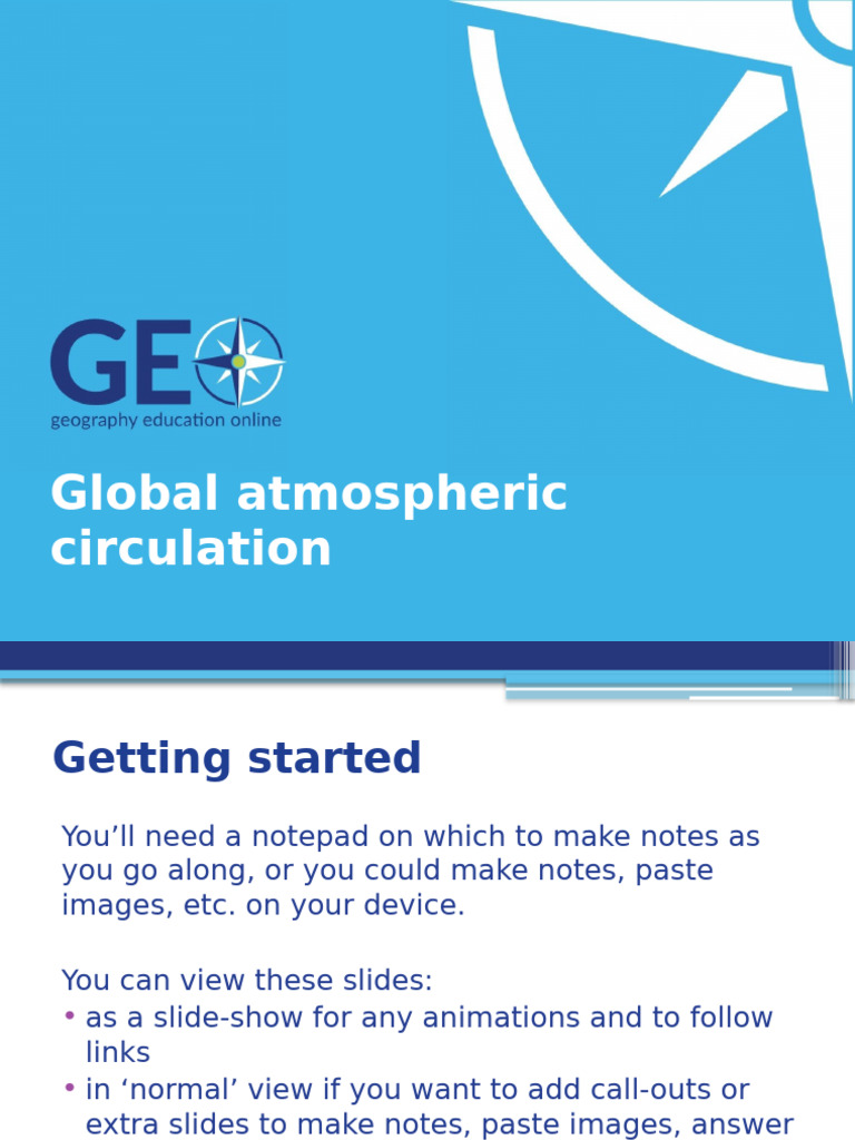 GA GEO GCSE Global Atmospheric Circulation | PDF | Atmospheric ...