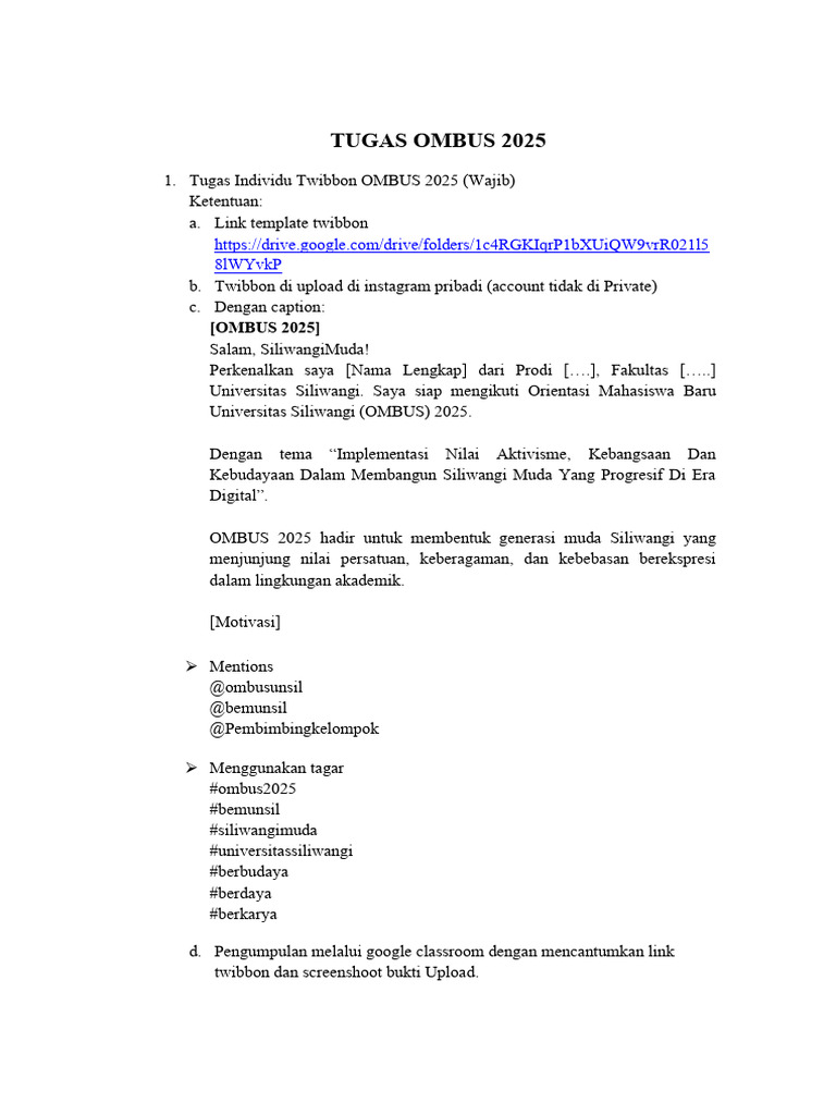 PENUGASAN OMBUS 2025 | PDF