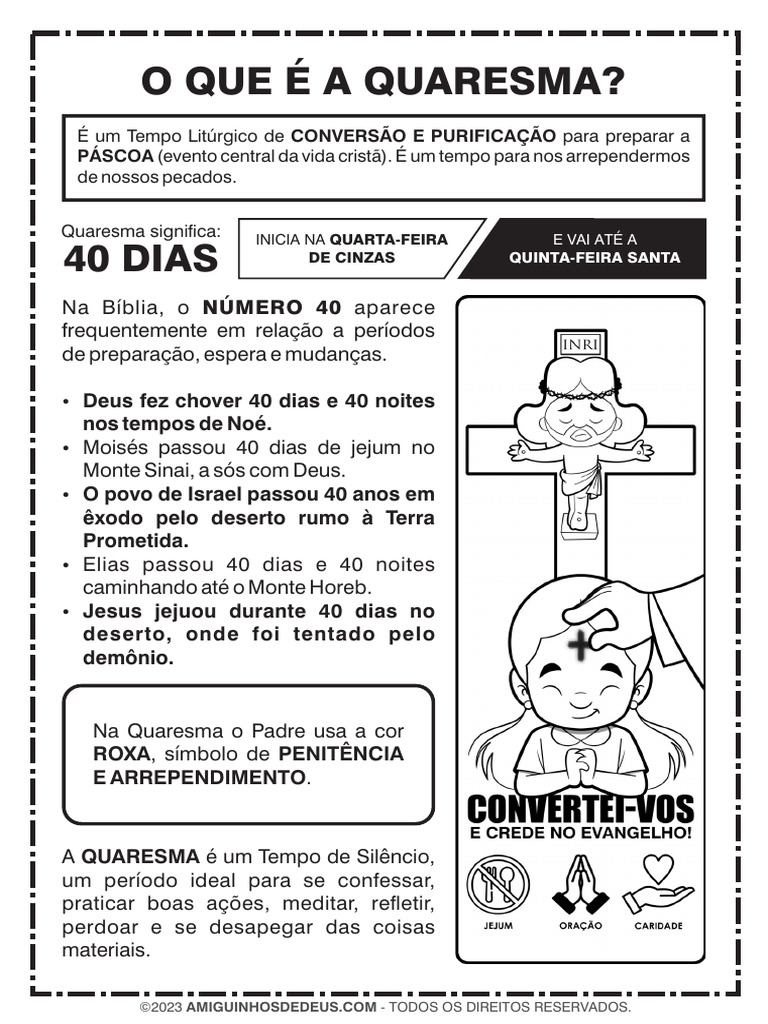 Entenda a Quaresma: Significado e Práticas | PDF | Quaresma | Adoração ...