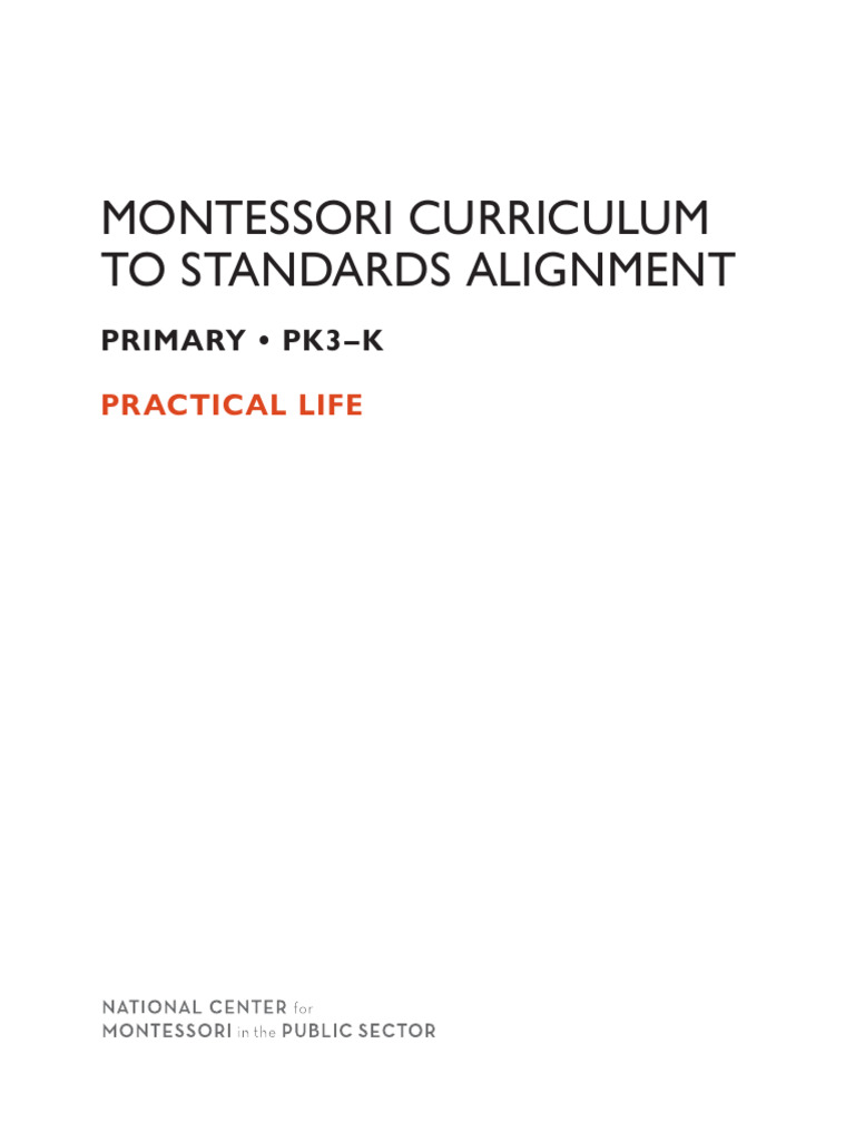 Montessori Practical Life Curriculum Guide | PDF | Emotions | Feeling