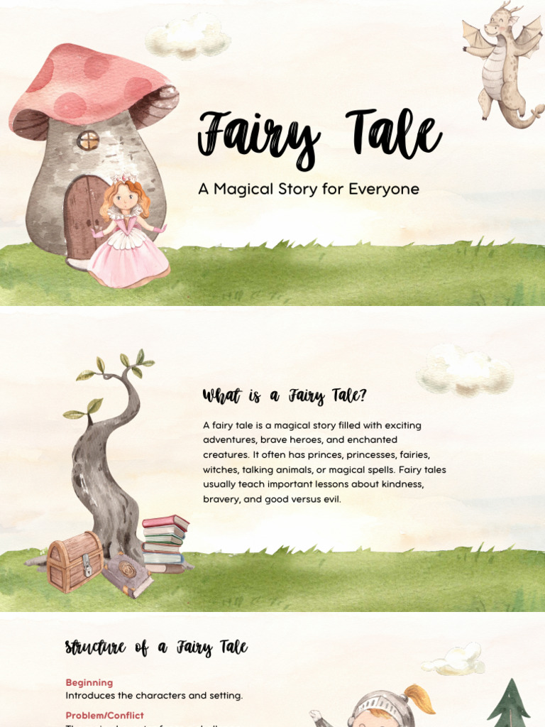 Fairy Tale Education Presentation in Nature Watercolor Style - 20250827 ...