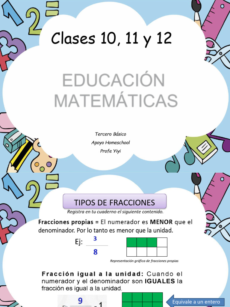 Tipos de Fracciones en Matemáticas | PDF