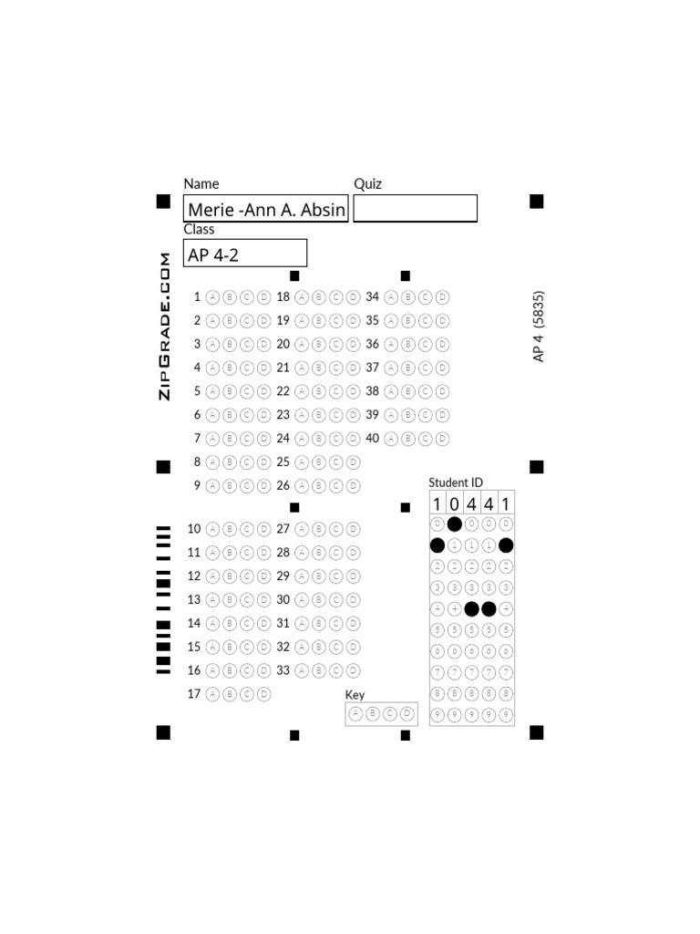 AP 4-2 Answersheet | PDF