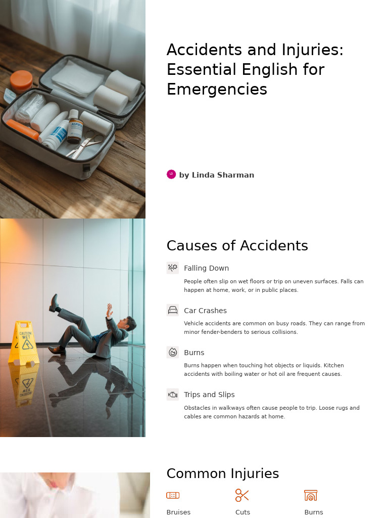 Accidents-and-Injuries-Essential-English-for-Emergencies 2 | PDF | Burn ...
