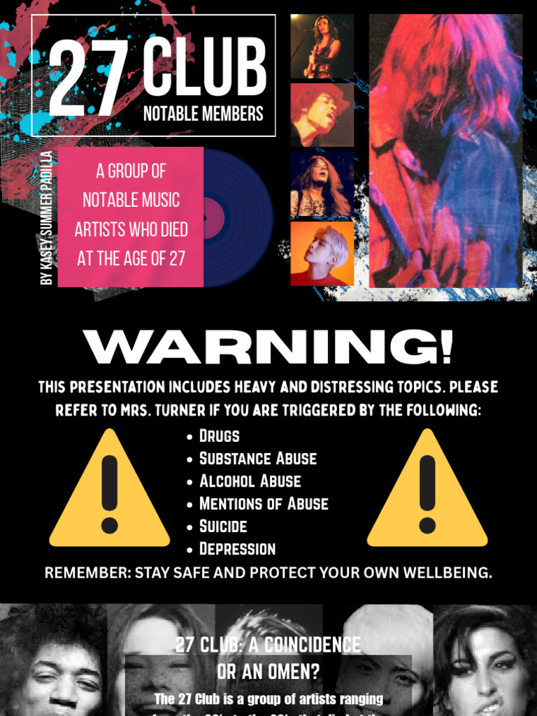 The 27 Club: Artists Who Died at 27 | PDF | Kurt Cobain | Jimi Hendrix