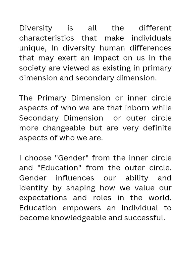 Diversity Is All The Different Characteristics That Make Individuals ...