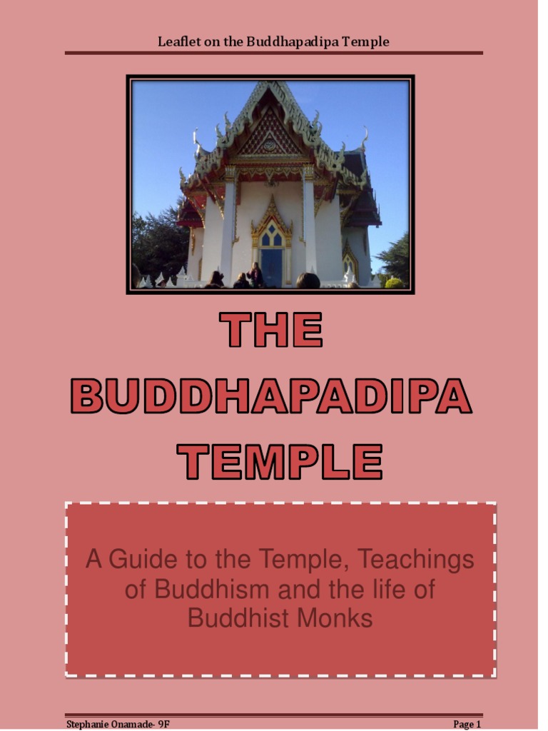 A Temple Leaflet. | PDF | Noble Eightfold Path | Gautama Buddha