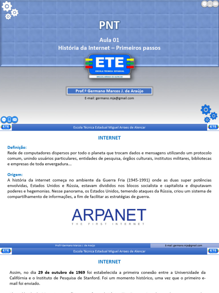 Aula 01 - História Da Internet e Os Primeiros Passos | PDF | Html5 | Html
