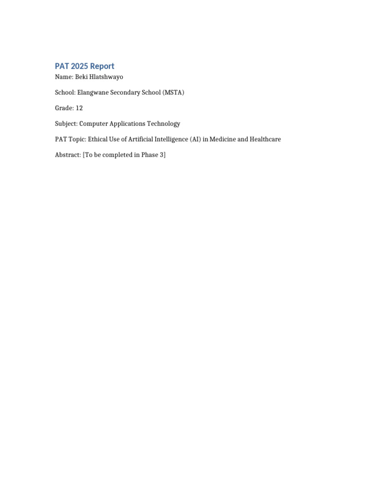 Beki PAT Phase1 Report | PDF | Artificial Intelligence | Intelligence ...