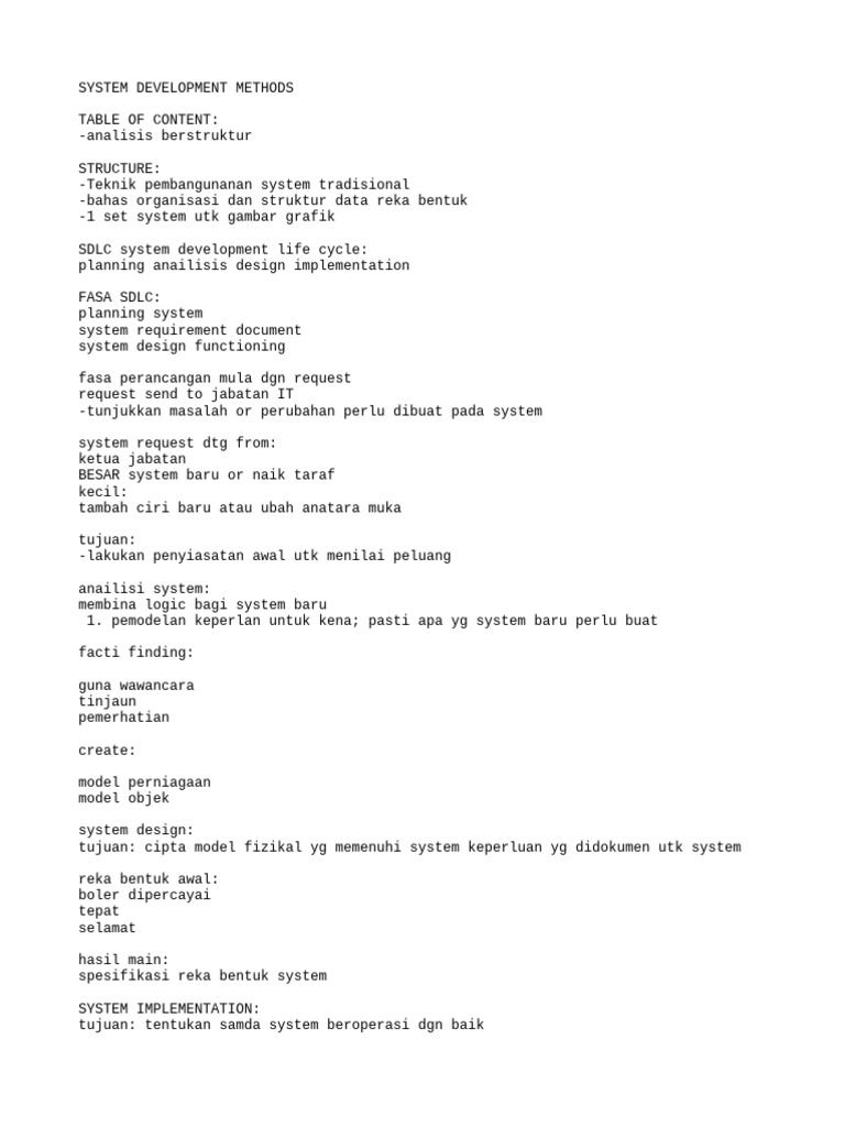 System Development Methods | PDF