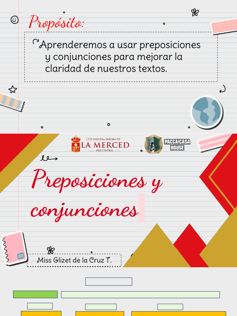 Uso De Conjunciones Y Preposiciones Pdf Tipología Lingüística