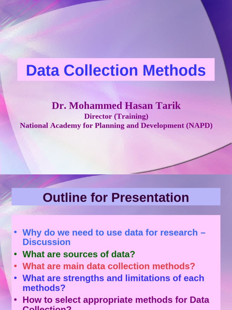 Data Collection Methods | PDF | Survey Methodology | Questionnaire