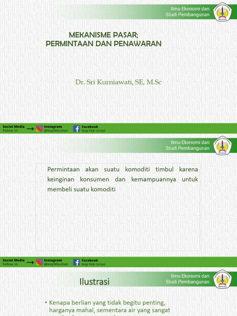 Mekanisme Pasar: Permintaan dan Penawaran | PDF
