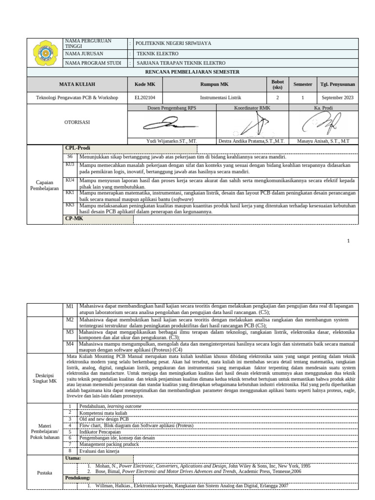 Teknologi Pengawatan PCB Dan Workshop (Pak Yudi) Edit | PDF