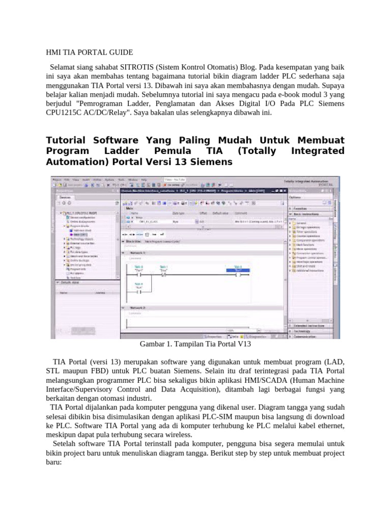 Hmi Tia Portal Guide | PDF