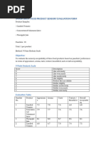Hedonic Rating Scale Scorecard | PDF
