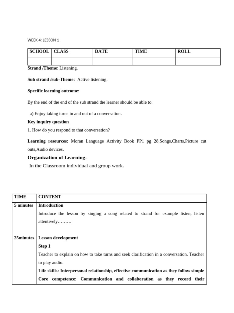 2 ENGLISH Lesson Plan 16 30 Term 1 11 20 Mar 10 32 32 | PDF ...