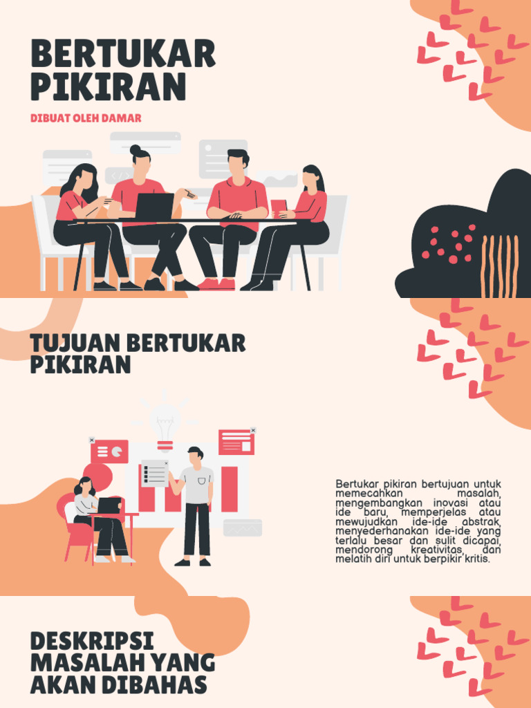 Merah Muda Ilustrasi Bertukar Pikiran Presentation - 20250730 - 074319 - 0000 | PDF