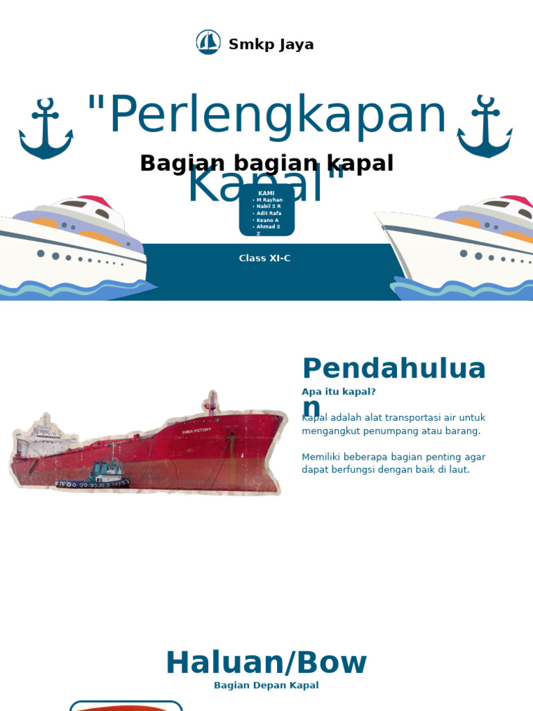 Bagian Bagian Kapal Kelompok 4 | PDF