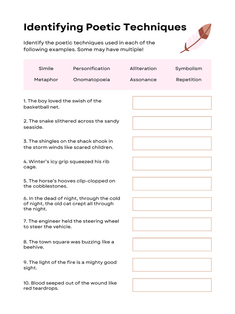 Analyzing Poetic Devices | PDF
