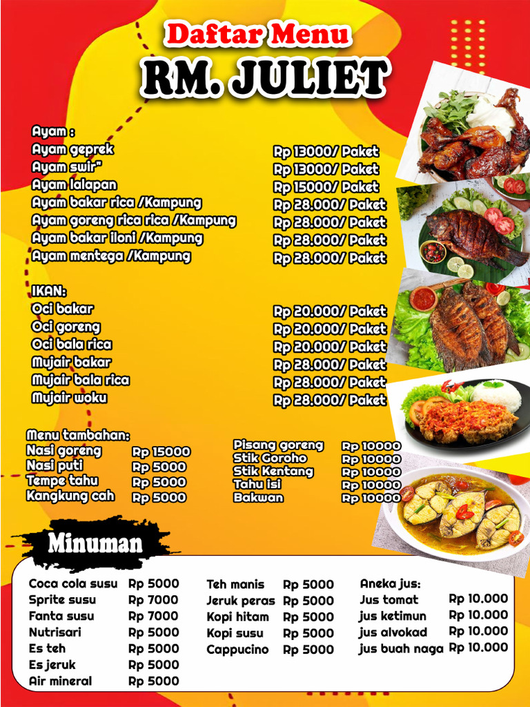 Menu Makana | PDF
