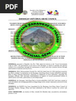 BARANGAY RESOLUTION Badac | PDF