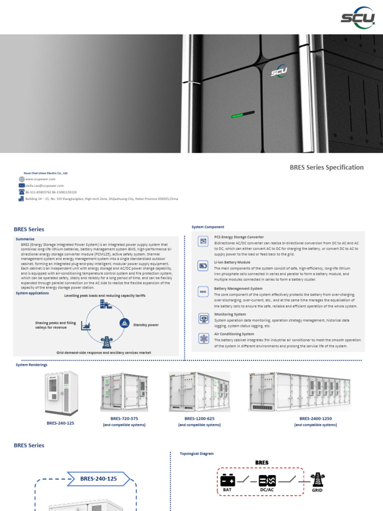 BRES Series BESS 240kWh-2400kWh (2025-05-21 22 - 41 - 29) | PDF | Power ...