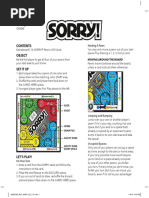 Sorry! Game Rules and Setup Guide | PDF | Games Of Chance | Board Games