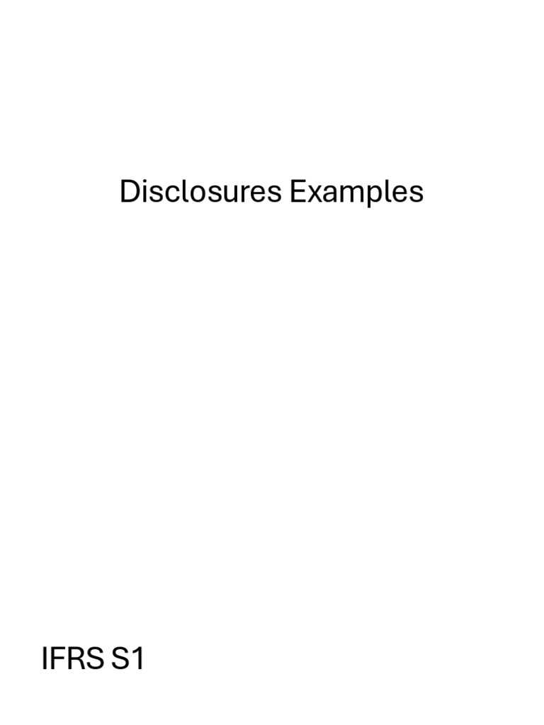 IFRS S1 & S2 Disclosure Examples | PDF