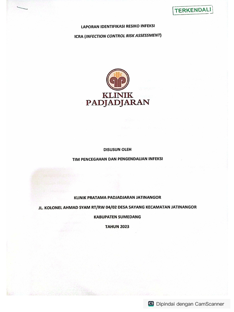 Laporan Identifikasi Resiko Infeksi ICRA (Infection Control Risk Assessment) | PDF