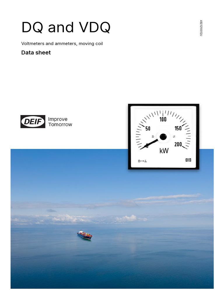 DQ & VDQ Voltmeters and Ammeters Data Sheet | PDF | Electricity ...