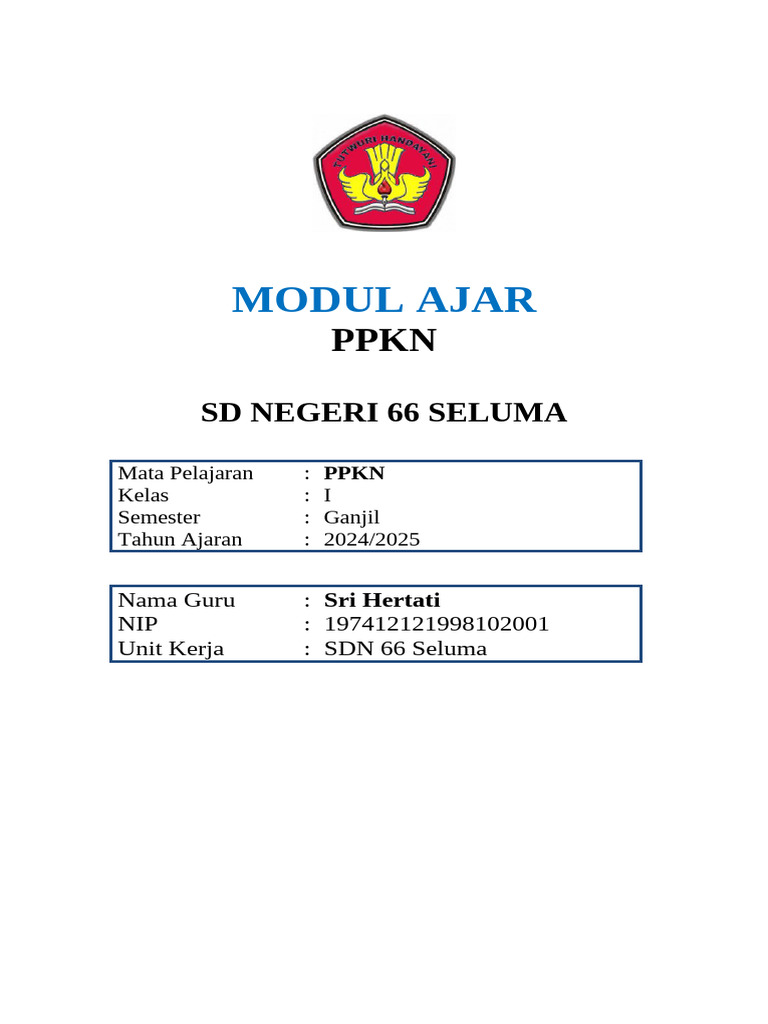 Modul Ajar PKN | PDF