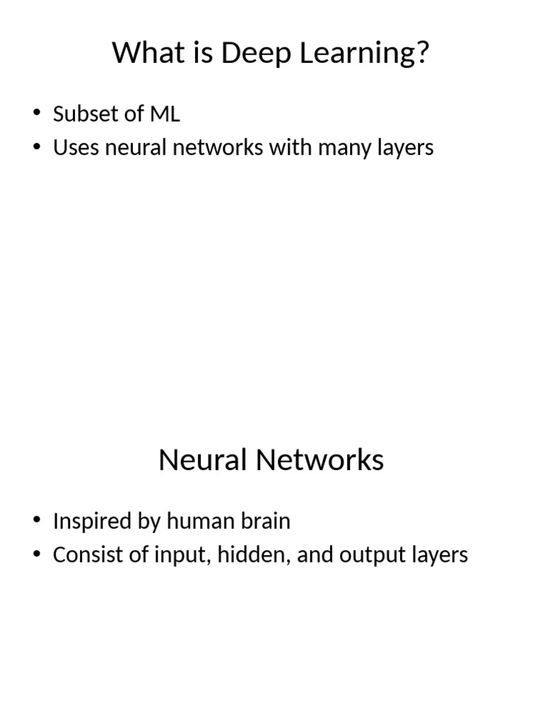 Deep Learning Overview and Applications | PDF