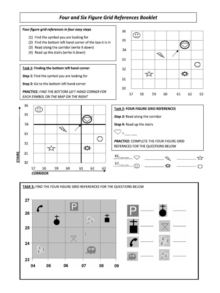 Area and Grid Reference Worksheet | PDF