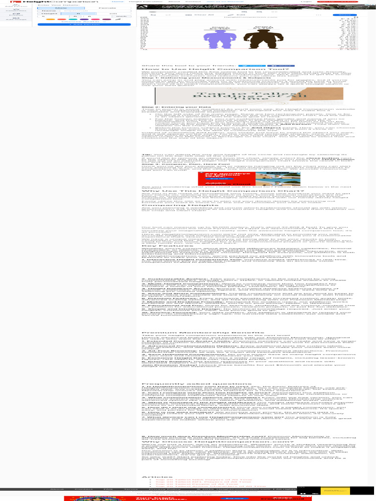 Height Comparison - Comparing Heights Visually With Chart | PDF | Databases | Privacy