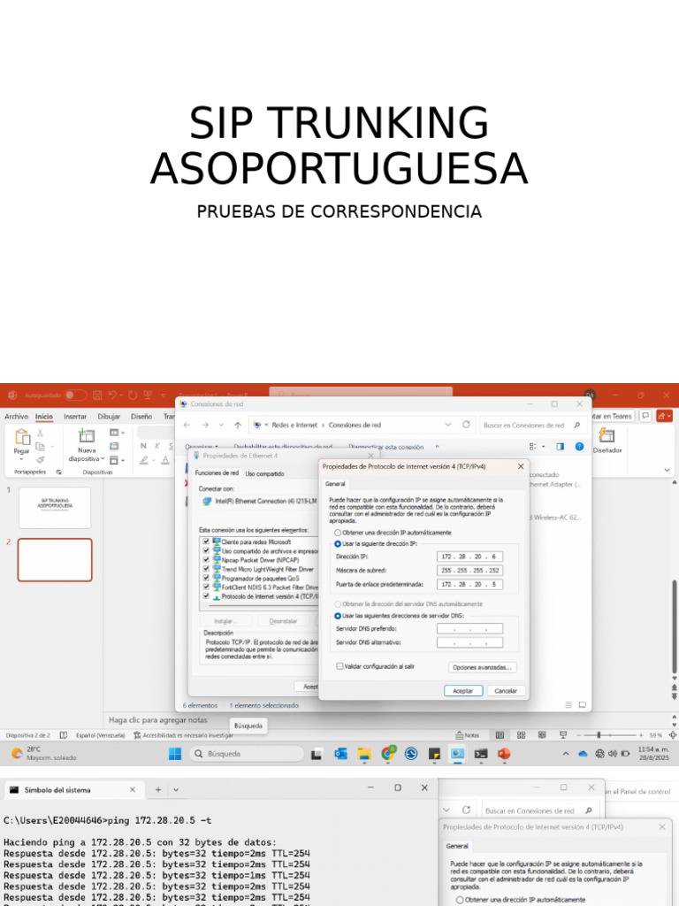 Sip Trunking Asoportuguesa | PDF