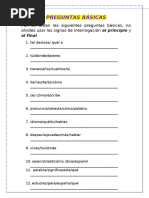 Preguntas y respuestas en español A1 | PDF