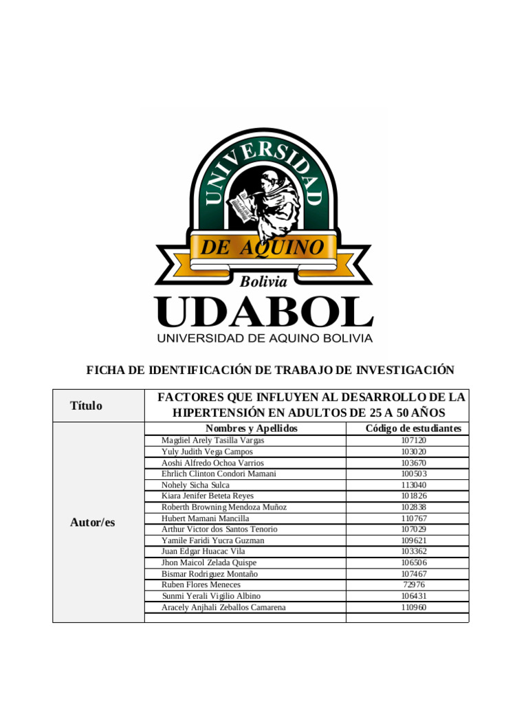 FORMATO - TRABAJO - DE - INV (2) Patologiaa | PDF | Hipertensión | Angiotensina