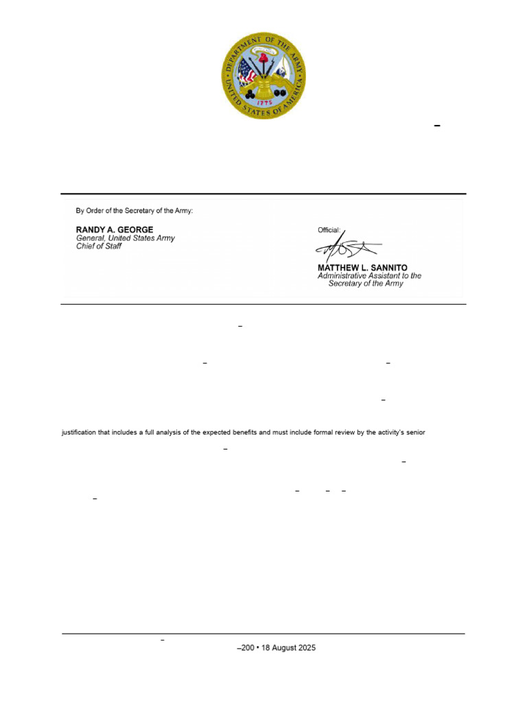 AR 135-200: Active Duty Policies Update | PDF | United States Army ...