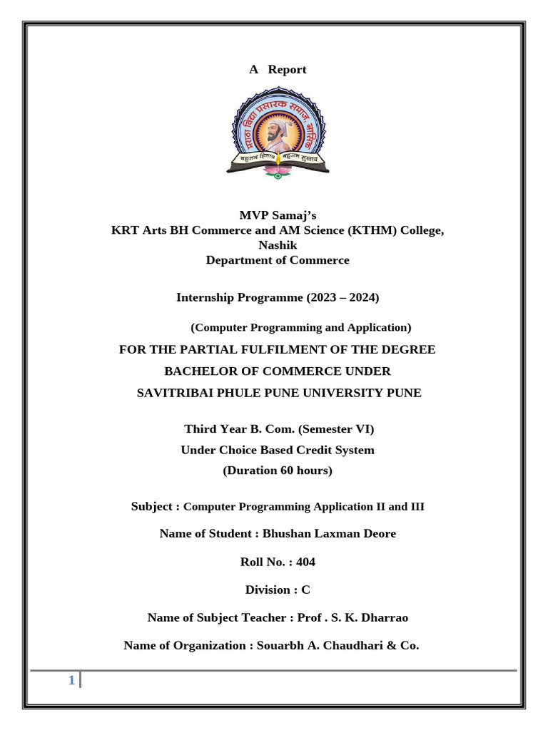 Internship Final Report (New) | PDF | Debits And Credits | Business