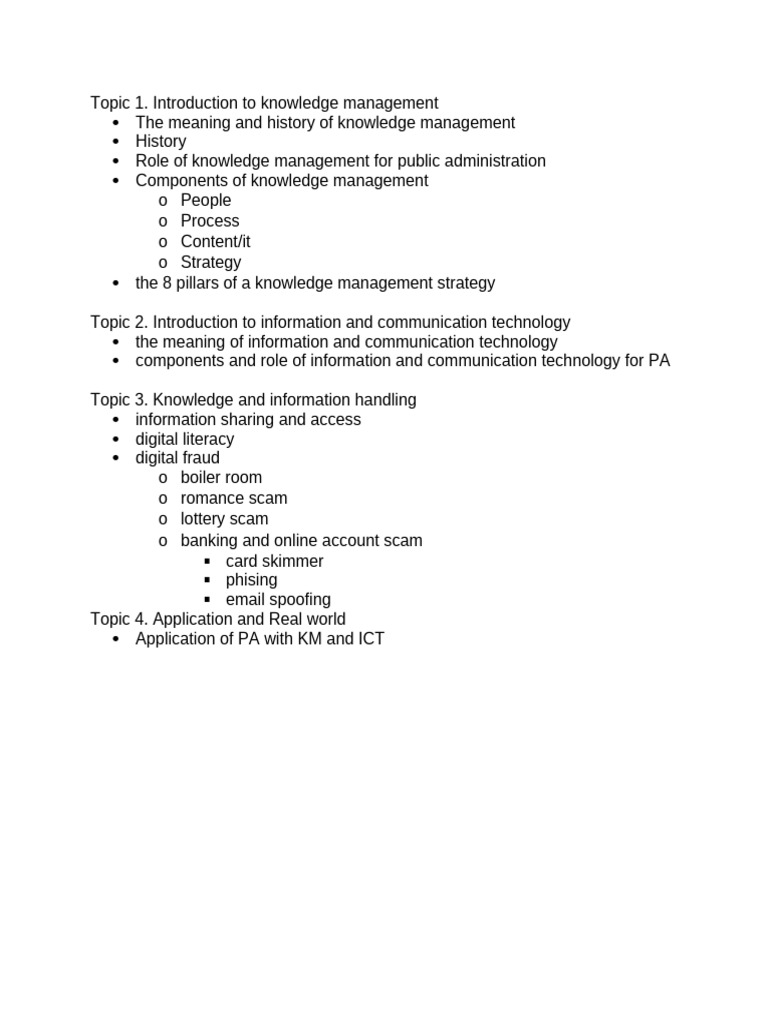 Knowledge Management in Public Administration | PDF