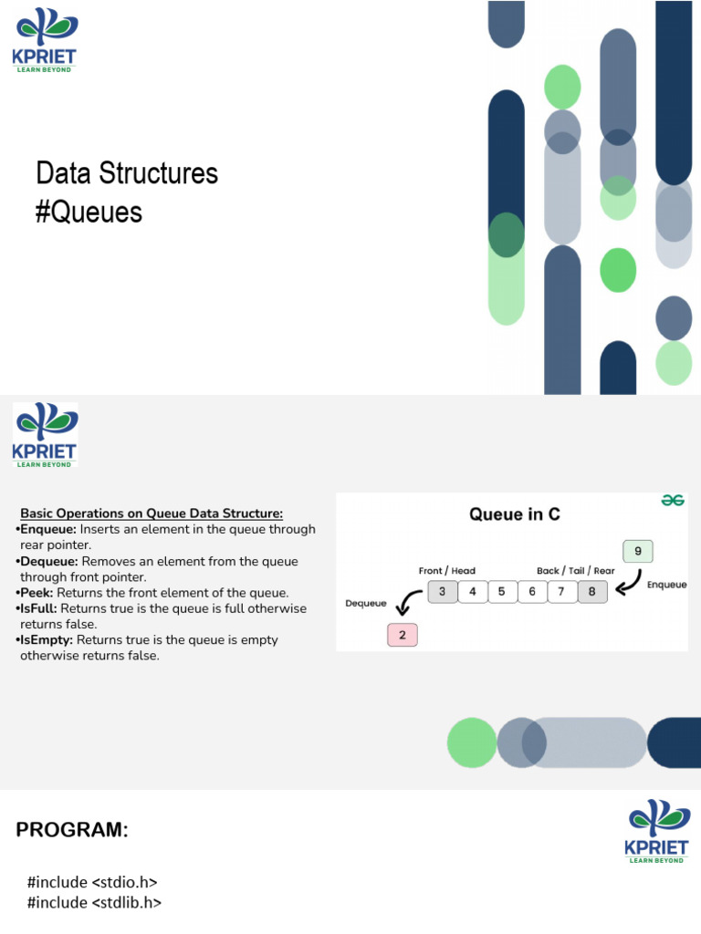 Queue Data Structure Operations Guide Pdf Queue Abstract Data Type 8713