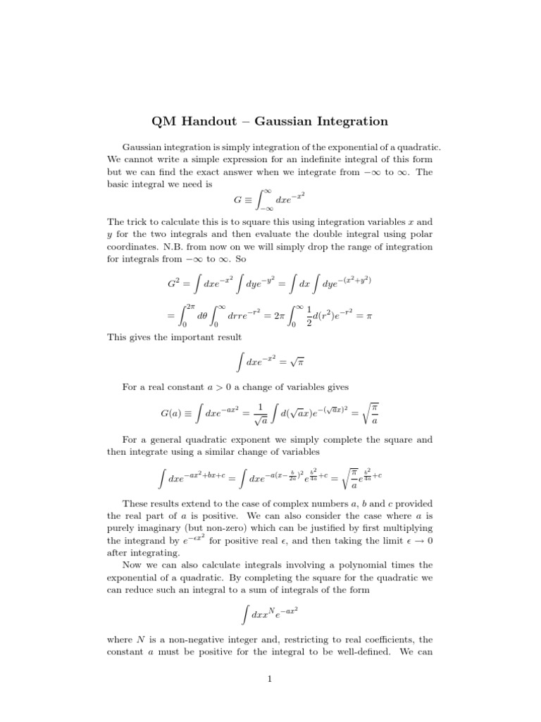 Gaussian Integral
