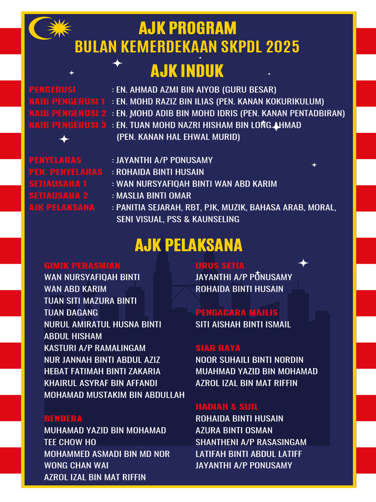 Ajk Program Bulan Kemerdekaan SKPDL 2025 PDF | PDF