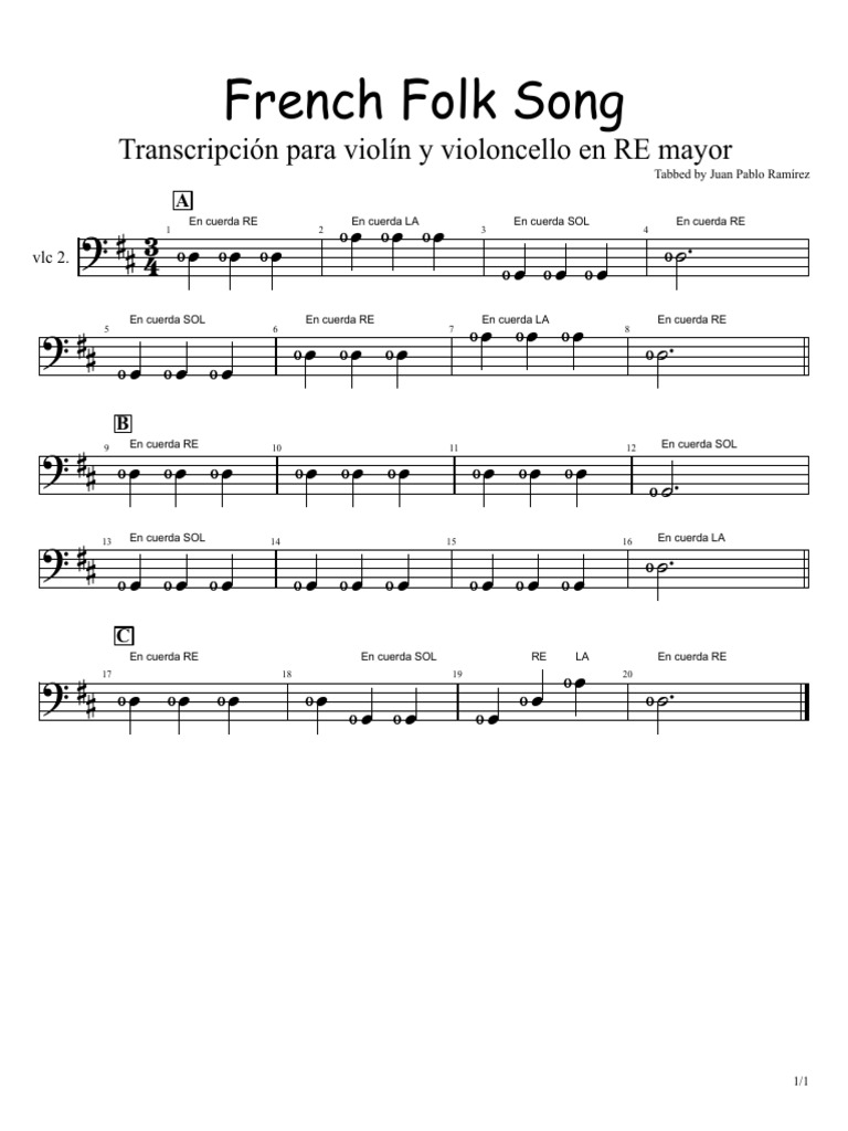 French Folk Song VLC 2 | PDF | Instrumentos de cuerda