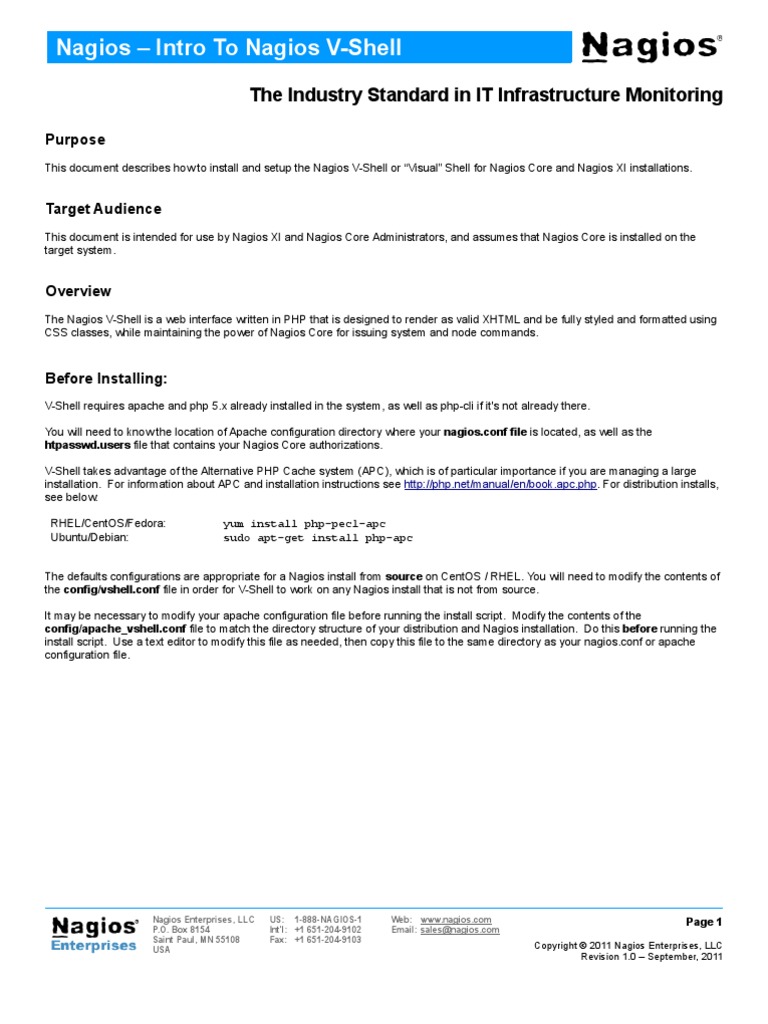 Intro To Nagios Vshell | PDF | Php | Apache Http Server
